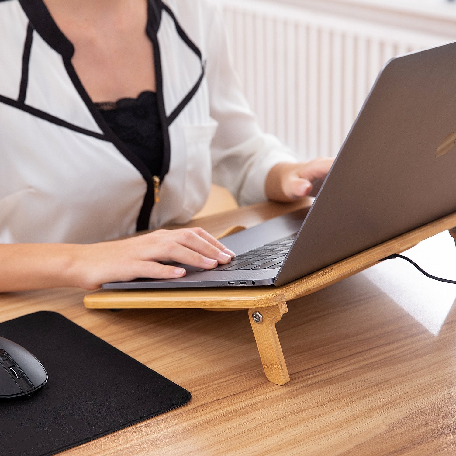 KLIM Bamboo Laptop Cooling Pad - Adjustable Speed - Upto 15.6” Laptop ...