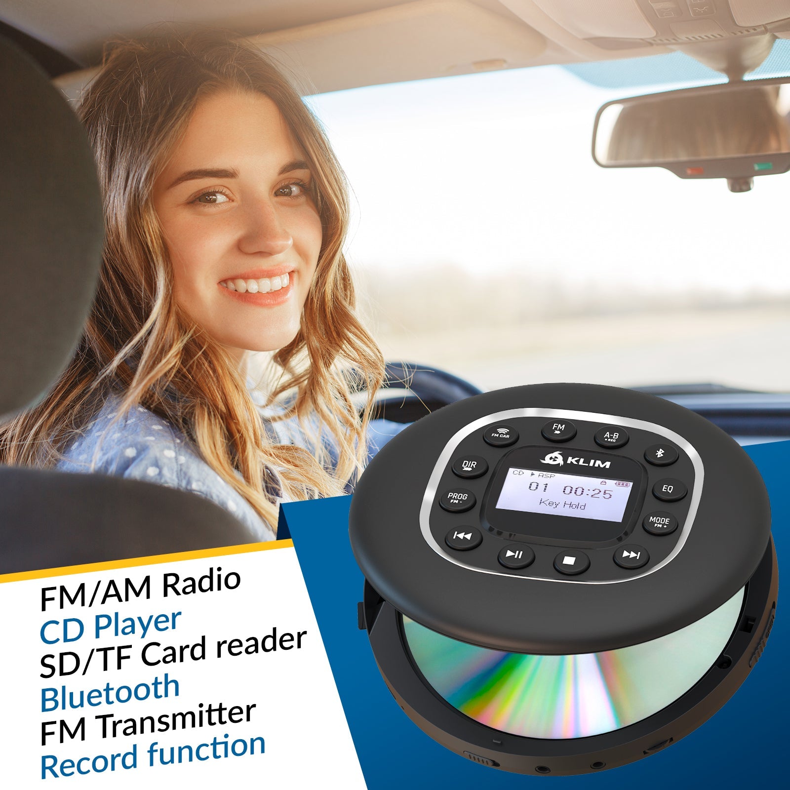 KLIM Journey Portable CD Player | SD Card Reader – KLIM Technologies