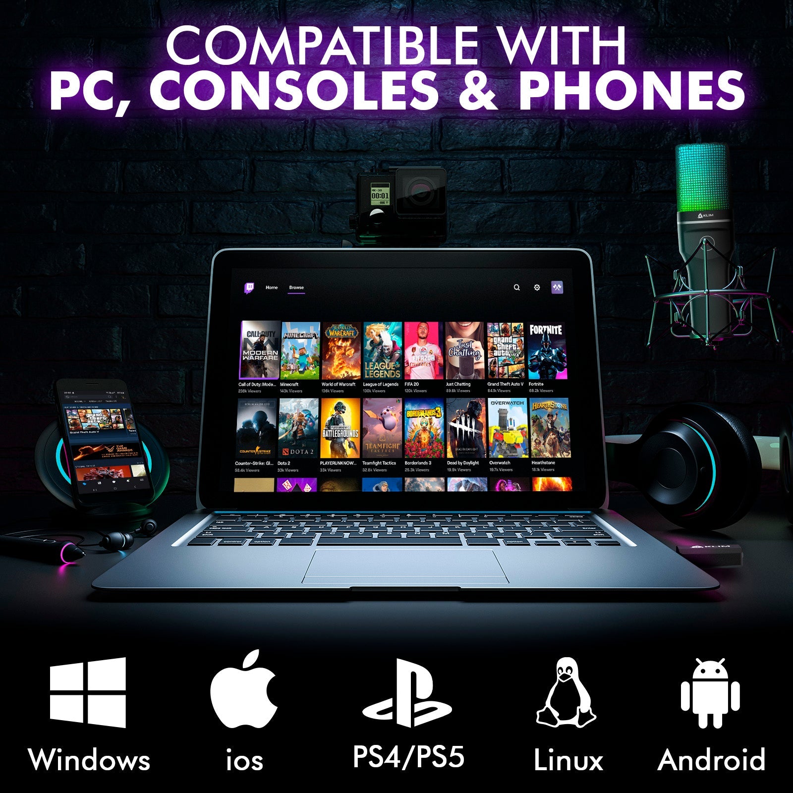 KLIM Muse Wireless Gaming Microphone – KLIM Technologies