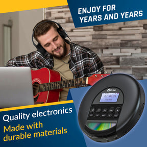 KLIM Nomad Portable CD Player Bluetooth + Headset – KLIM Technologies