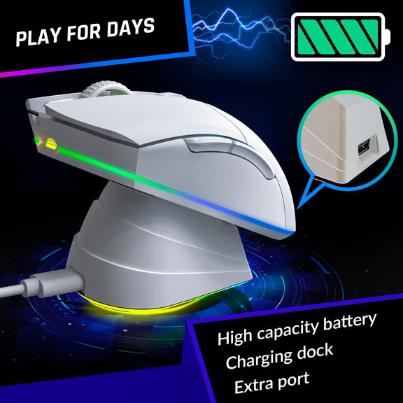 KLIM Blaze Pro Wireless RGB Gaming Mouse | Charging Base Included ...