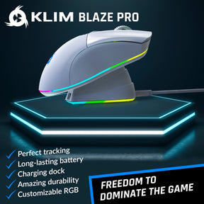 KLIM Blaze Pro Wireless RGB Gaming Mouse | Charging Base Included ...
