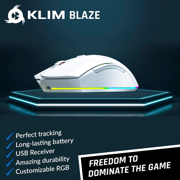 KLIM Blaze Wireless RGB Gaming Mouse | Up to 10000 DPI – KLIM Technologies