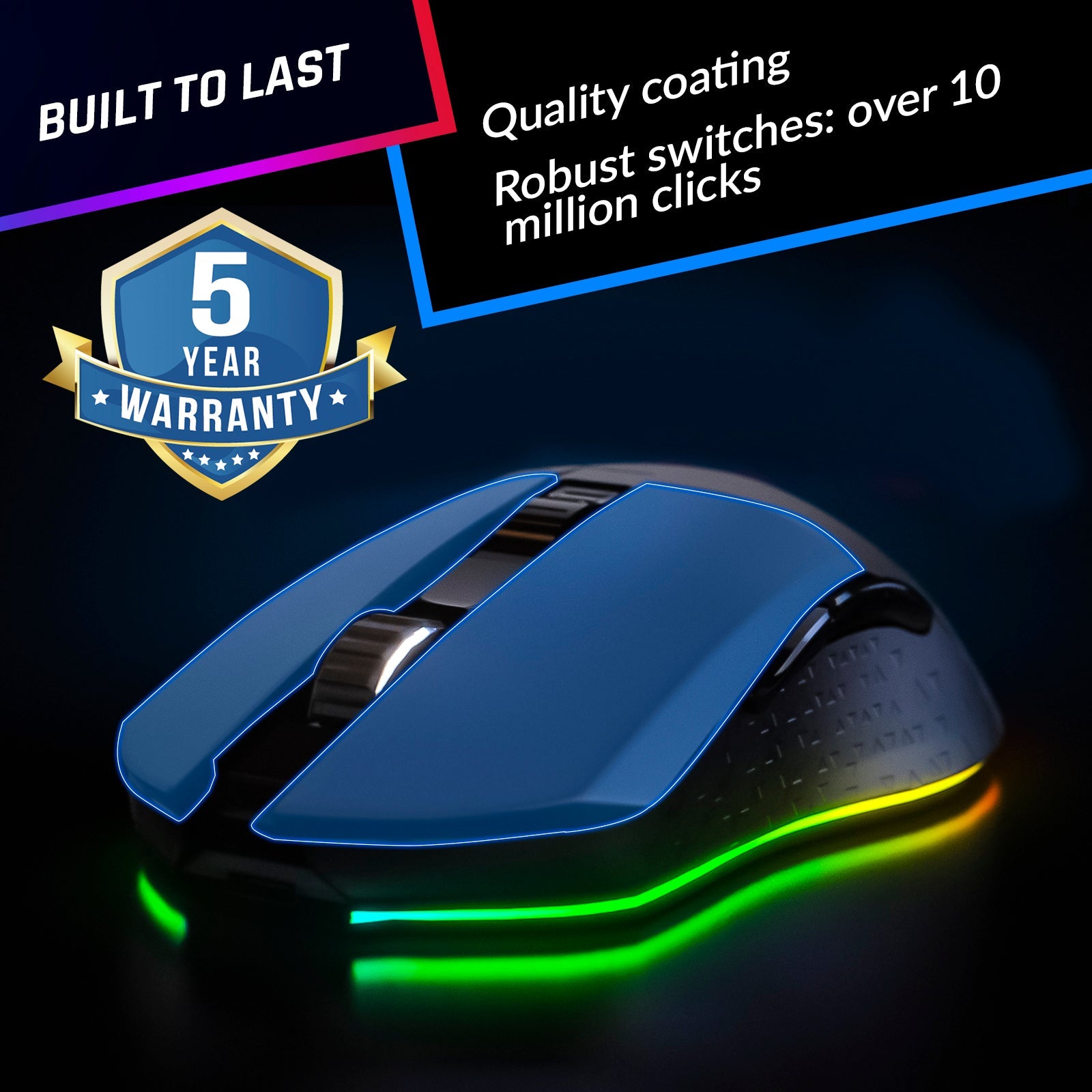 KLIM Blaze Wireless RGB Gaming Mouse | Up to 10000 DPI – KLIM Technologies