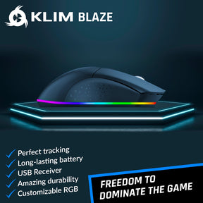 KLIM Blaze Wireless RGB Gaming Mouse | Up to 10000 DPI – KLIM Technologies