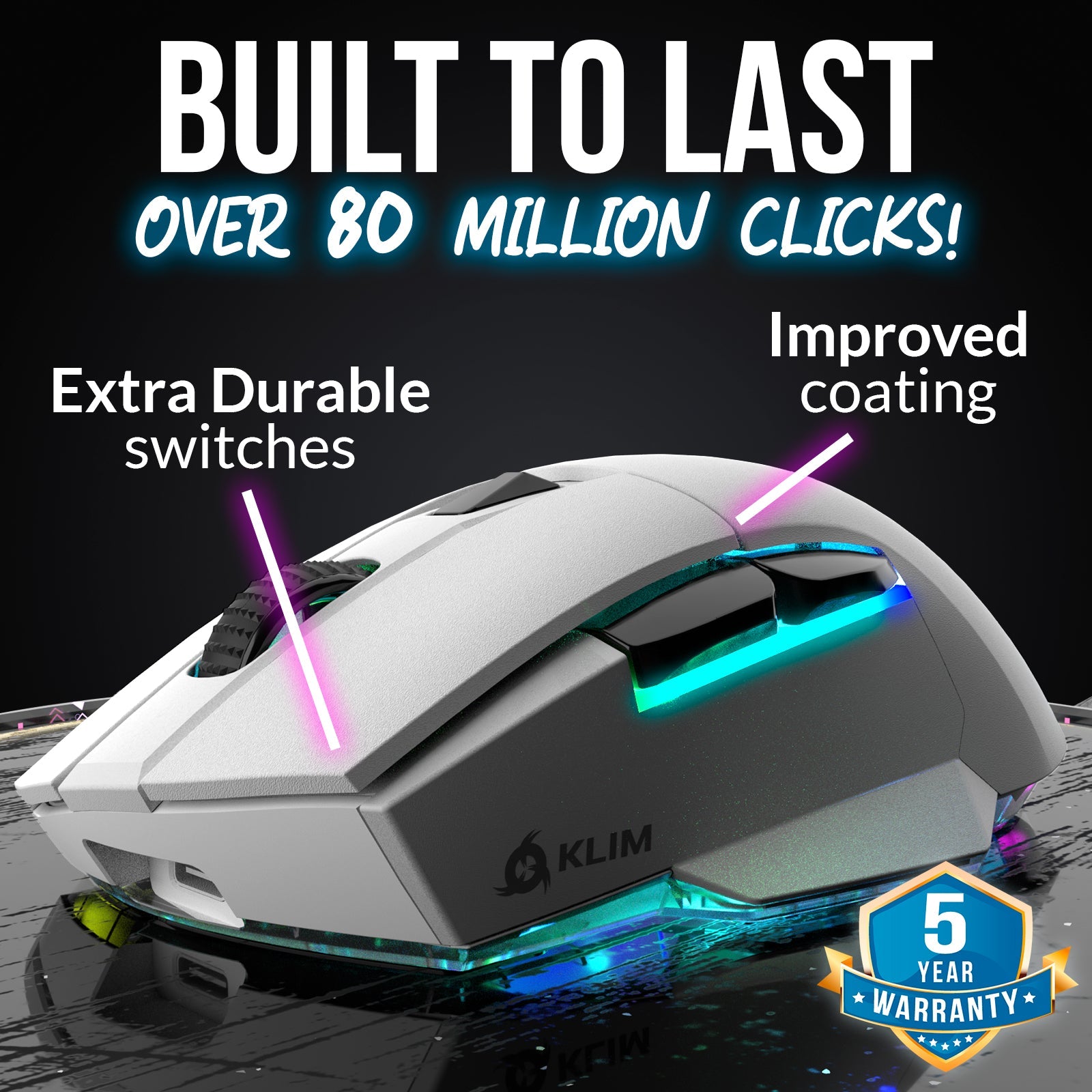 KLIM Blaze X Wireless RGB Gaming Mouse | Charging Base Included – KLIM ...