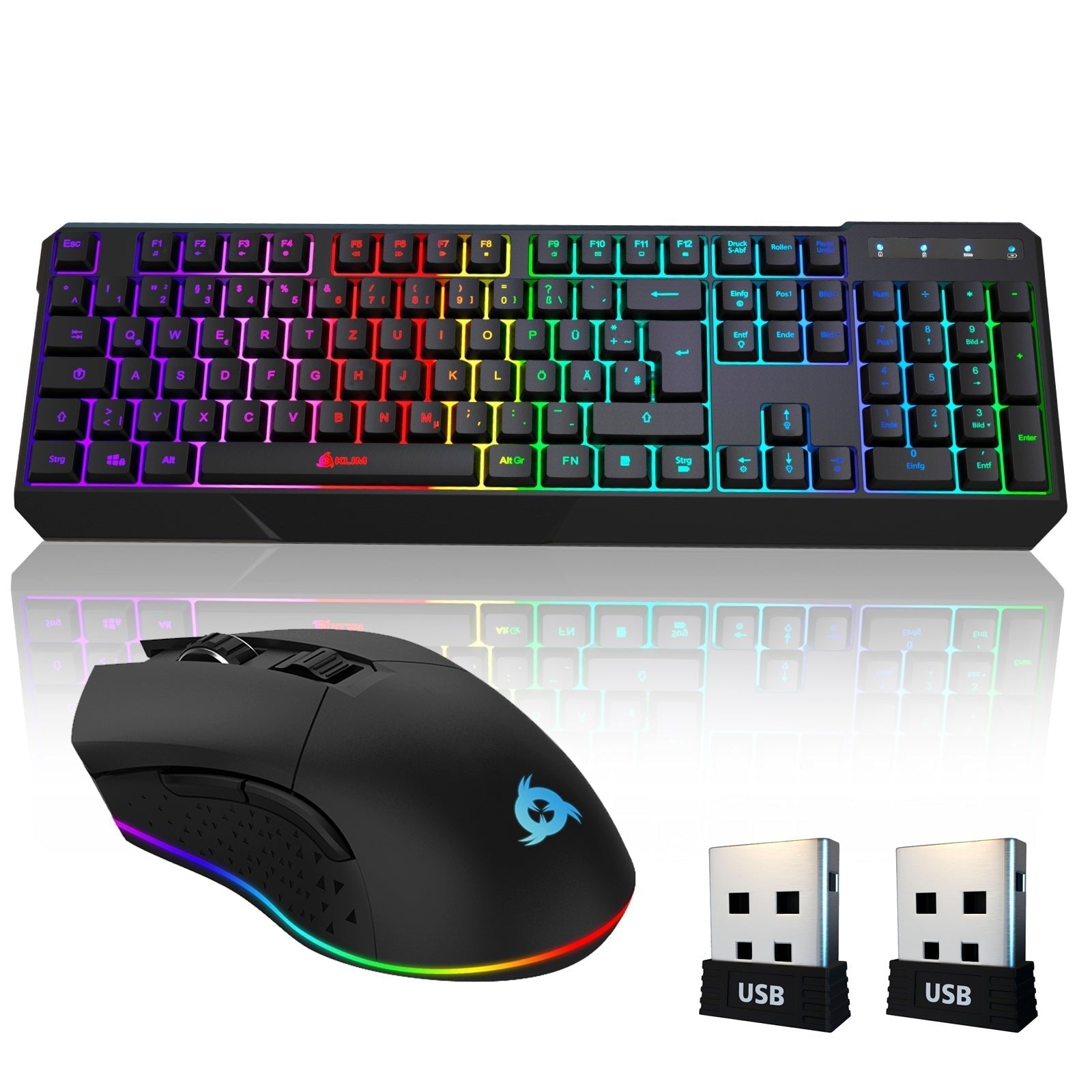 KLIM Chroma & Blaze - Gaming Wireless Keyboard and Mouse Set – KLIM ...