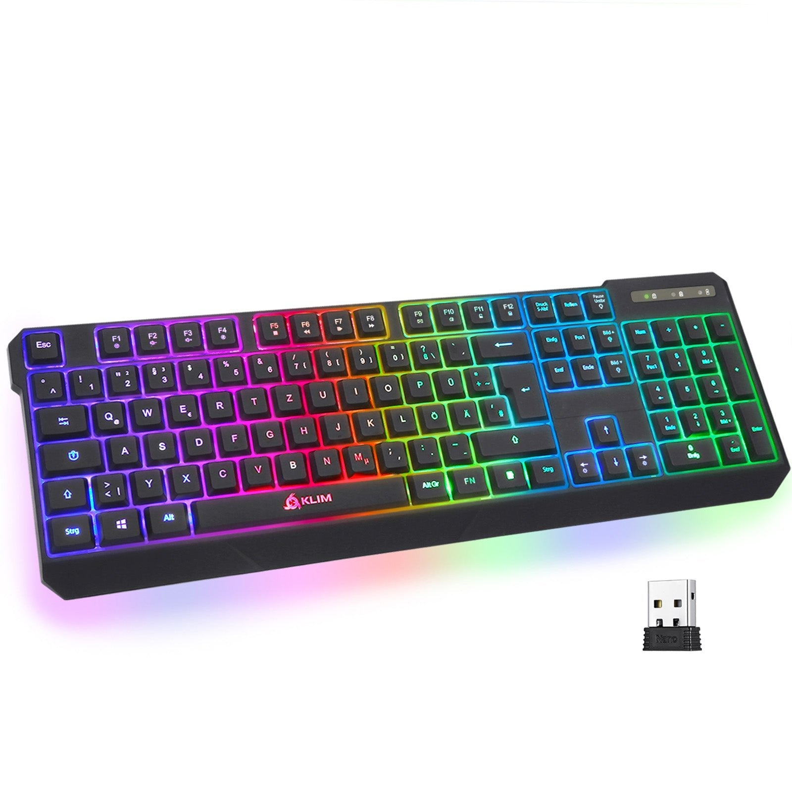 KLIM Chroma Wireless Membrane Keyboard | Silent & Illuminated – KLIM ...