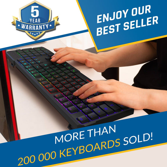 KLIM Chroma Wireless Membrane Keyboard | Silent & Illuminated – KLIM ...