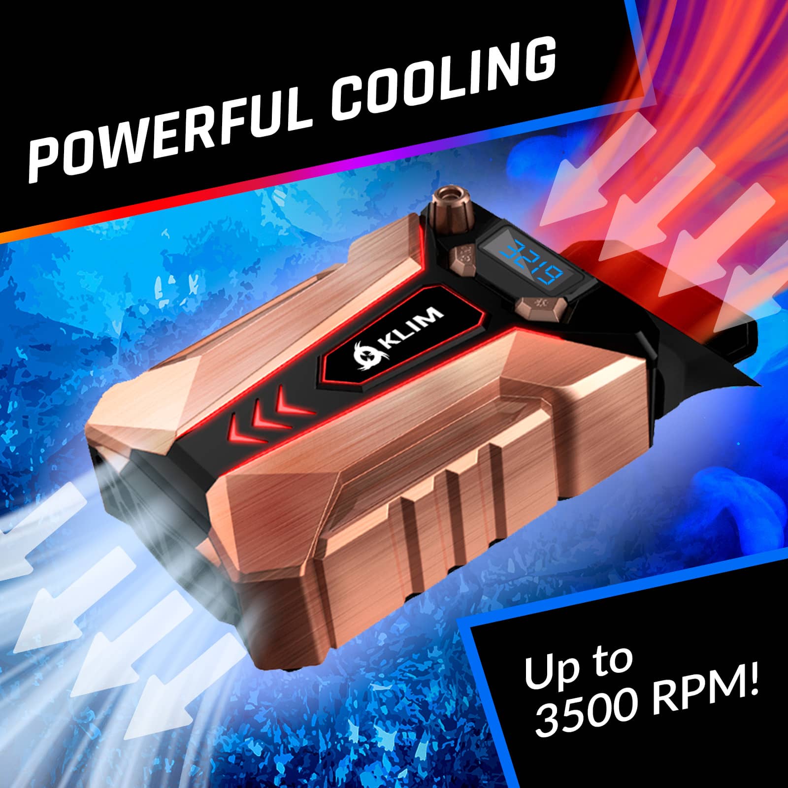 KLIM Cool + Vacuum Laptop Cooler | Prevent Overheating - 3500 RPM ...