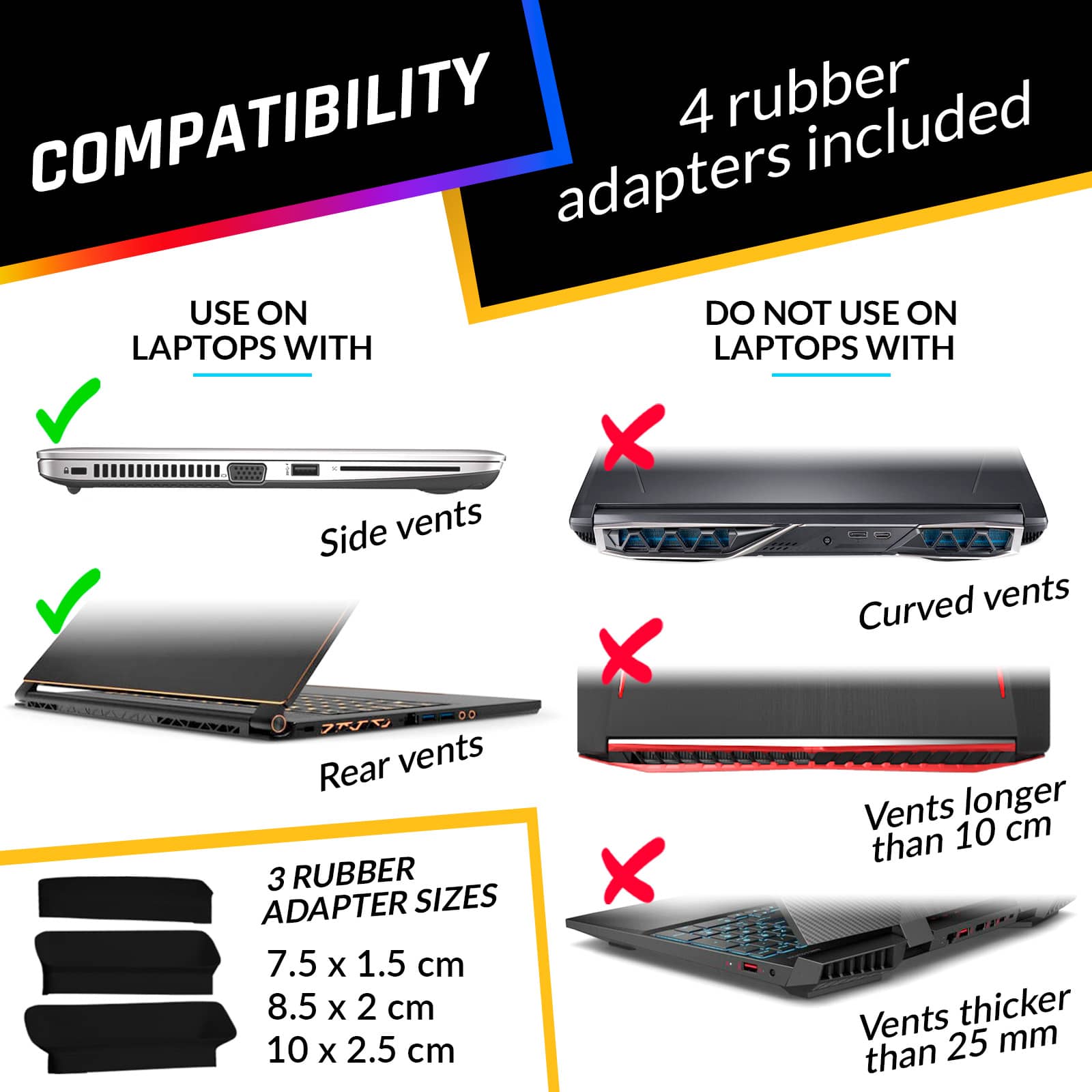 KLIM Cool + Vacuum Laptop Cooler | Prevent Overheating - 3500 RPM ...
