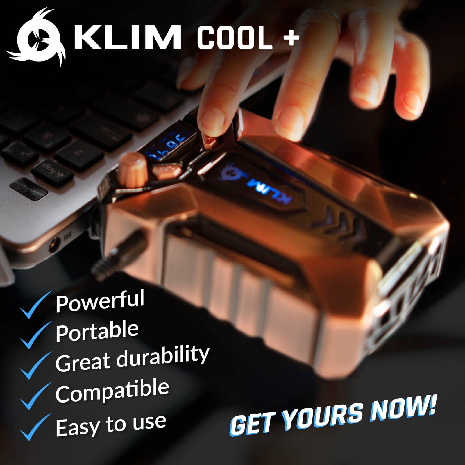 KLIM Cool + Vacuum Laptop Cooler | Prevent Overheating - 3500 RPM ...