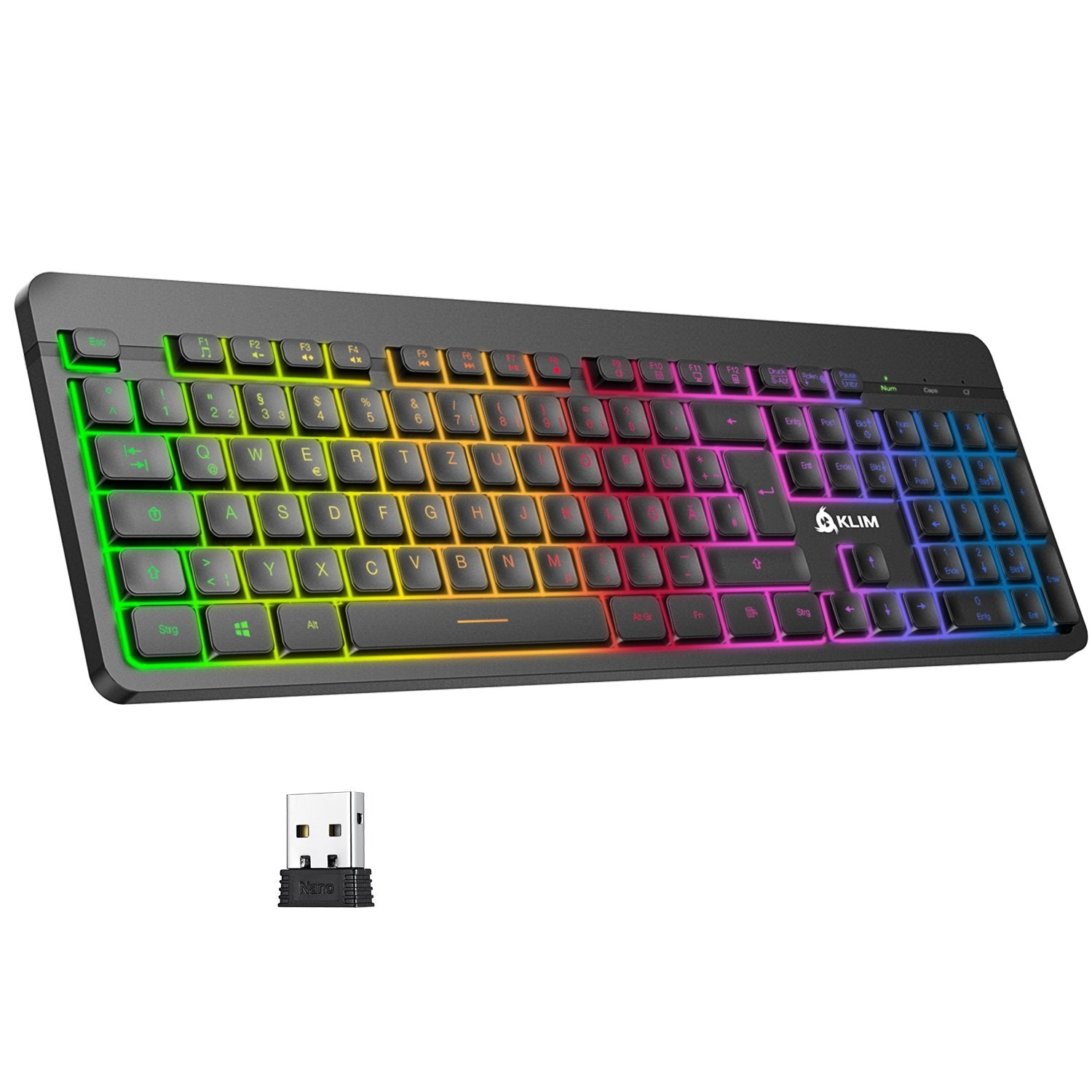 KLIM Light V2 Wireless Membrane Keyboard | Silent & Backlit – KLIM ...