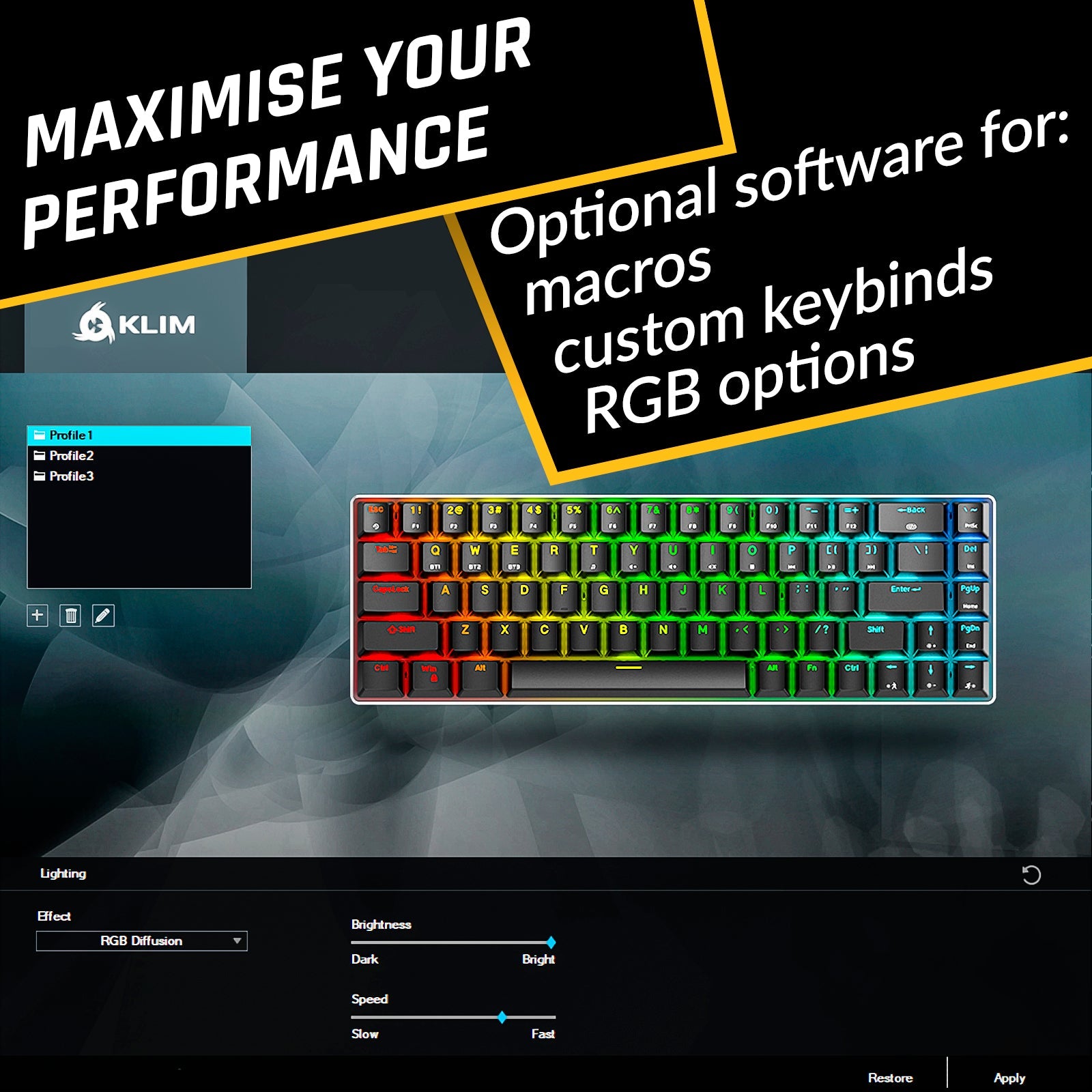 KLIM Shift Wireless 65% Mechanical Gaming Keyboard – KLIM Technologies